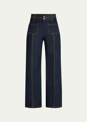Cinq À Sept Dorothea Wide-leg Jeans - Indigo