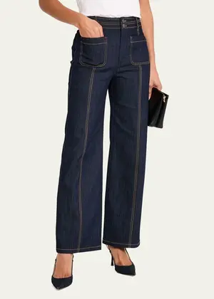 Cinq À Sept Dorothea Wide-leg Jeans - Indigo