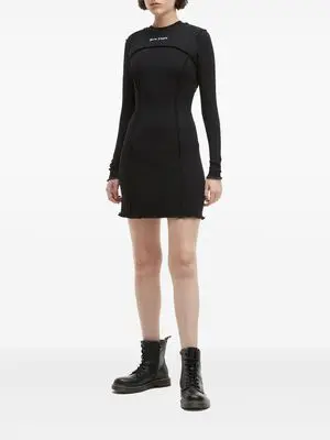 Palm Angels Logo Ribbed Mini Dress