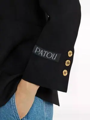 Patou Collarless Twill Jacket