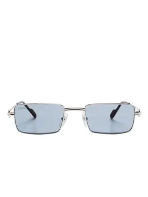 CARTIER Rectangle-frame Sunglasses - Silver