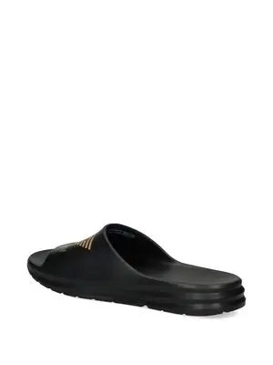 EA7 Logo-print Slides - Black