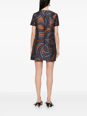 La DoubleJ Printed Mini Dress - Blue