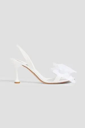 ALEXANDRE BIRMAN Isabelle 65 Leather Slingback Sandals - White