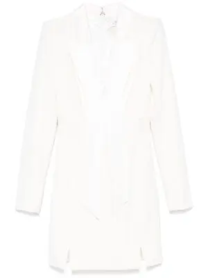 Elisabetta Franchi Tuxedo Mini Dress - White
