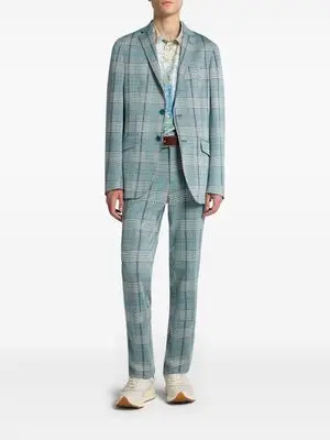 Etro Glen Plaid Jersey Blazer