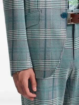 Etro Glen Plaid Jersey Blazer