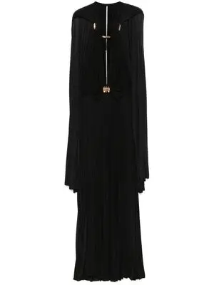 Elisabetta Franchi Lurex Cape Gown