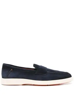 Santoni Suede Loafers - Blue