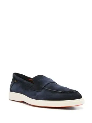 Santoni Suede Loafers - Blue