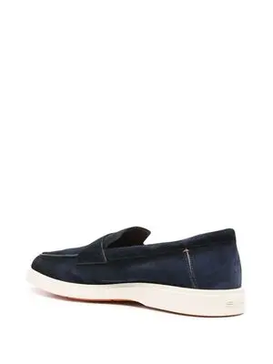 Santoni Suede Loafers - Blue