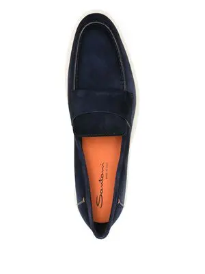 Santoni Suede Loafers - Blue