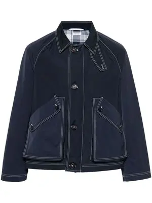 Thom Browne Contrast-stitching Raglan Jacket