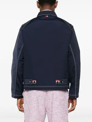Thom Browne Contrast-stitching Raglan Jacket
