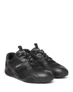 Versace Lace Up Sneakers - Black
