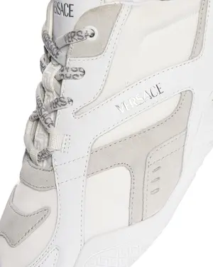 Versace Lace Up Sneakers - White/cognac