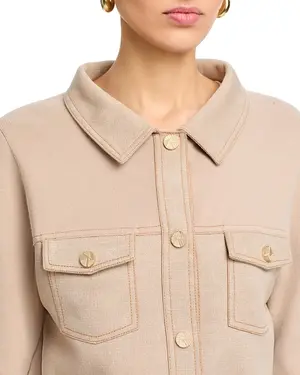SIONI Snap-front Viscose Blend Jacket