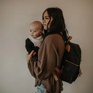 PARKER BABY CO. Birch Bag Mini Diaper Backpack - Black