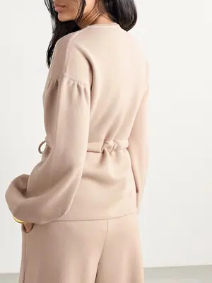 Max Mara Tiberio Belted Wool Cardigan - Neutrals