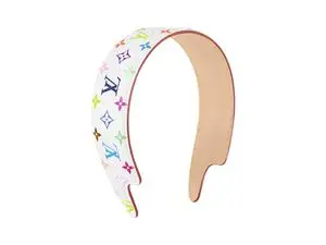 LOUIS VUITTON X Takashi Murakami Monogram Outline Headband - White Multicolored