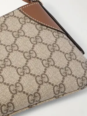 Gucci Gg Emblem Mini Shoulder Bag - Brown