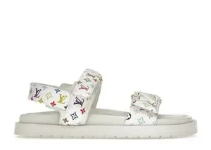 LOUIS VUITTON Sunset Flat Comfort Sandal Takashi Murakami - White/multicolored