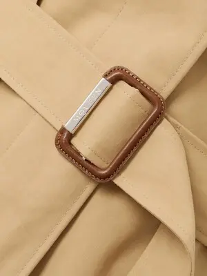 Alexander McQueen Belted Cotton-gabardine Trench Coat