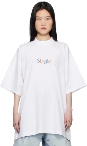 Vetements VETEMENTS 'Single' Oversized T-shirt - White