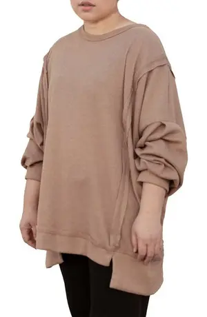 STANDARDS & PRACTICES Full Sleeve Relaxed Top - Camel