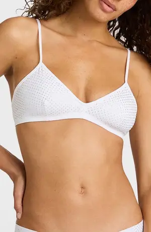 Commando Party Starter Bralette - Crystal White