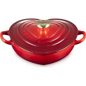 LE CREUSET Signature Cast Iron Heart Cocotte - Cerise