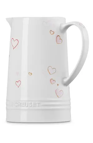 LE CREUSET Mon Coeur 1.6-quart Signature Stoneware Pitcher - White