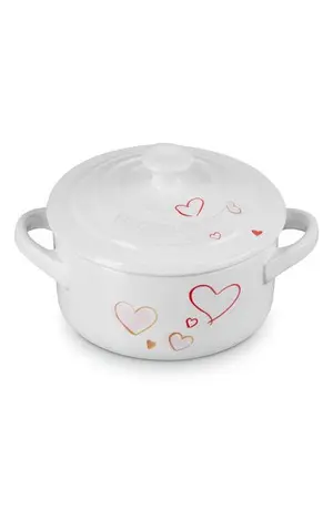 LE CREUSET Mon Coeur Mini Cocotte - White