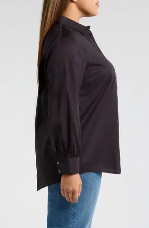 HARSHMAN Franklin Cotton Button-up Shirt - Black