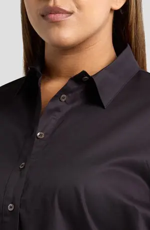 HARSHMAN Franklin Cotton Button-up Shirt - Black