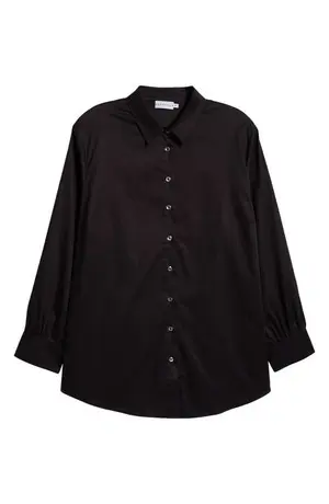 HARSHMAN Franklin Cotton Button-up Shirt - Black