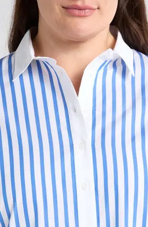 HARSHMAN Franklin Cotton Stripe Button-up Shirt