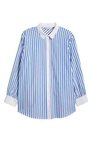 HARSHMAN Franklin Cotton Stripe Button-up Shirt