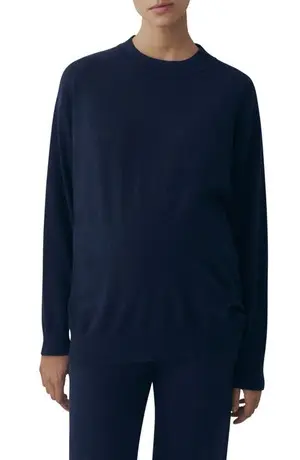 Mango Crewneck Maternity Sweater - Dark Navy
