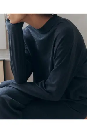Mango Crewneck Maternity Sweater - Dark Navy