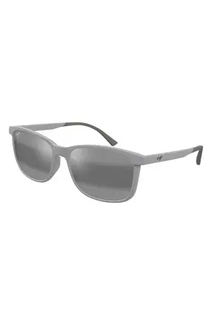 Maui Jim Hulili Rectangular Sunglasses - Matte Grey