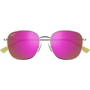 Maui Jim Olali Af 55mm Square Sunglasses - Gold Violet Pink