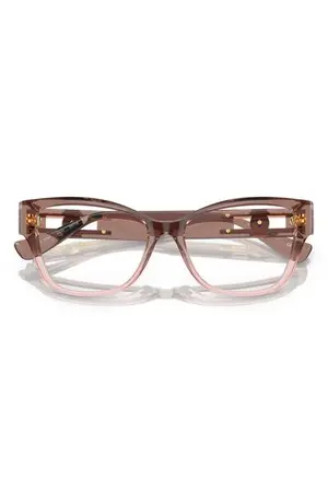 Versace 52mm Pillow Eyeglasses - Pink