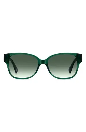 Kate Spade New York Trulee 55mm Gradient Square Sunglasses - Green/ Green Shaded
