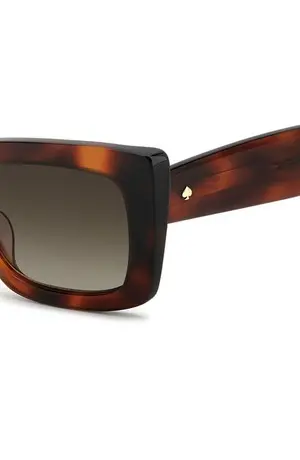 Kate Spade New York Cailin Rectangular Sunglasses - Havana/ Brown Sf