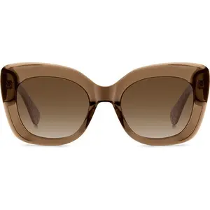 Kate Spade New York Square Sunglasses - Beige Crystal/ Brown Sf
