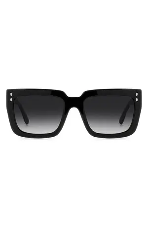 Isabel Marant 55mm Gradient Rectangle Sunglasses - Black/ Dark Grey Sf