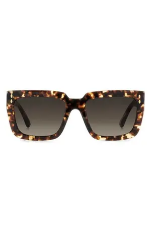 Isabel Marant 55mm Gradient Rectangle Sunglasses - Havana/ Brown Sf