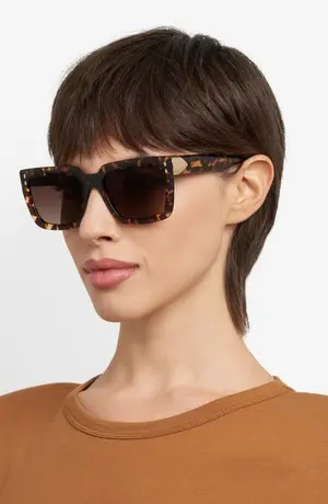 Isabel Marant 55mm Gradient Rectangle Sunglasses - Havana/ Brown Sf