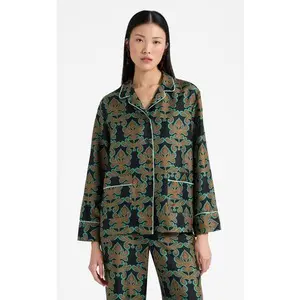 La DoubleJ Pajama Shirt Herald At Nordstrom Black